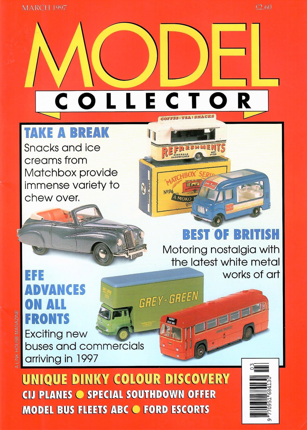 MODEL COLLECTOR MAGAZINE March 1997 MODEL BRITISH BUS FLEETS Ford ...