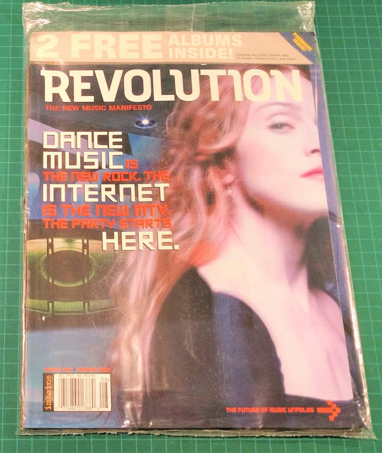 REVOLUTION MAGAZINE August 2000 MADONNA COVER 2 CD's ABSOLUT AD New ...