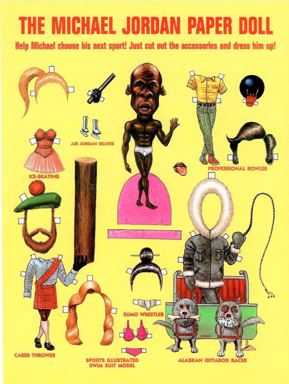 THE MICHAEL JORDAN Magazine Paper Doll