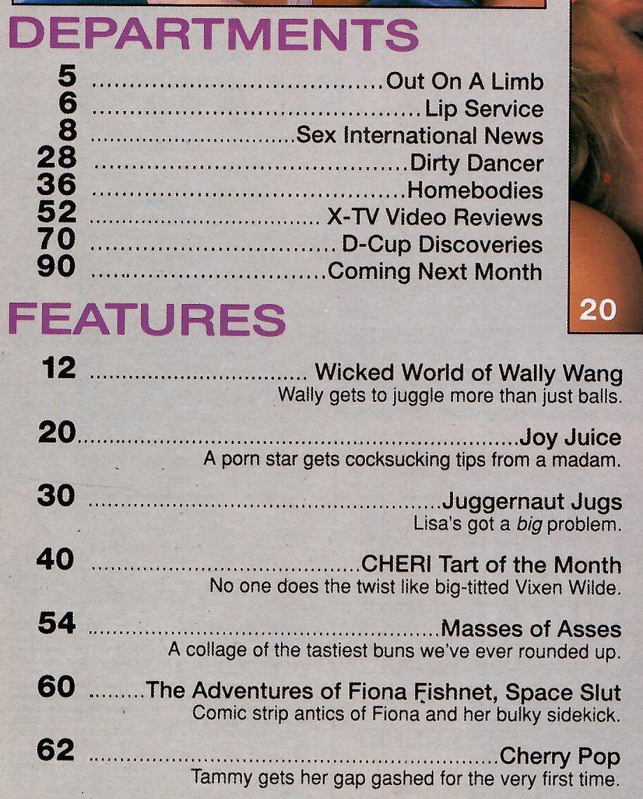 CHERI MAGAZINE July 1990 Michigan Housewives 70 INCH MONSTER MAMS
