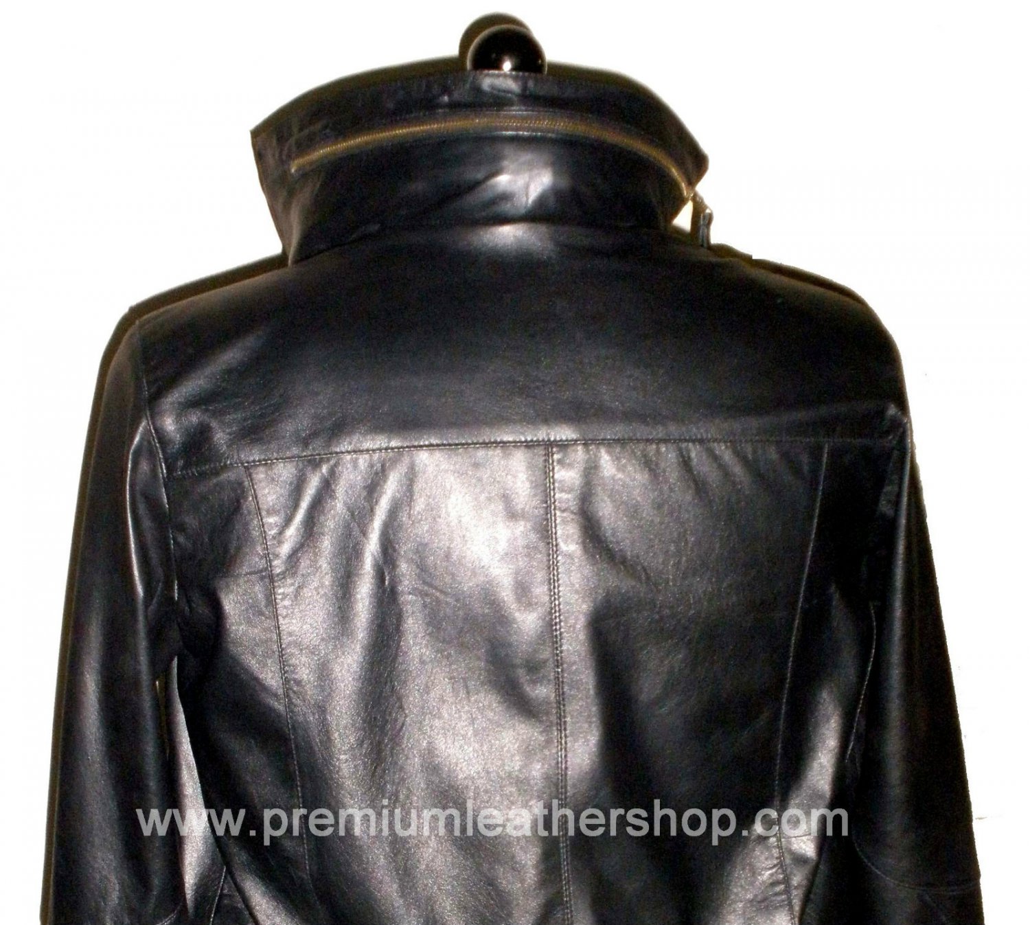 NWT Men's High Neck Retrieve able hood Bomber Leather Jacket Style M52