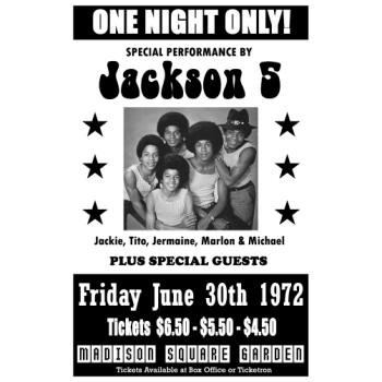 36 pk. Jackson 5 Vintage Concert Poster