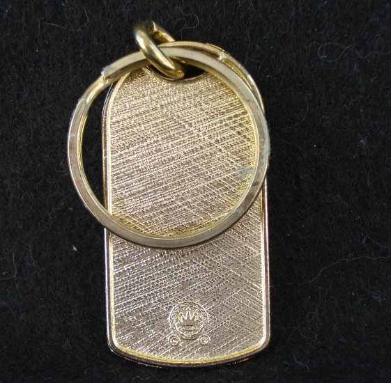 Lucky penny key ring Lincoln cent green enamel gold tone excellent ...