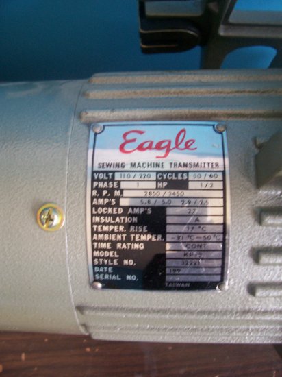 Eagle sewing machine transmitter clutch motor with switch