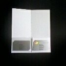 250 White Coated Presentation Folders, Custom Foil Stamp