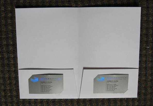 100 6 x 9 White Coated Presentation Pocket Folders