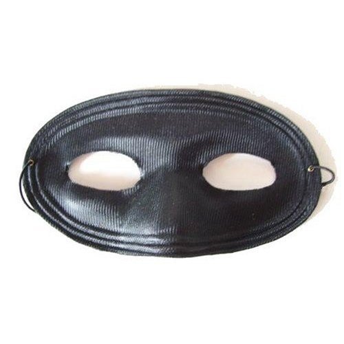Black Satin Domino Eye Mask Mardi Gras Nice Quality Halloween Costume ...