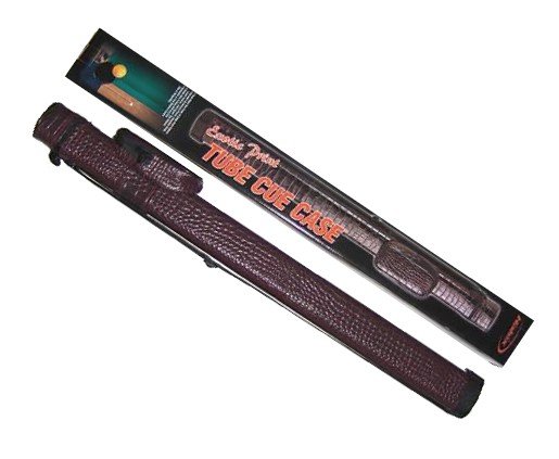 Halex Pool Cue Billiards Tube Case Exotic Print - Burgundy