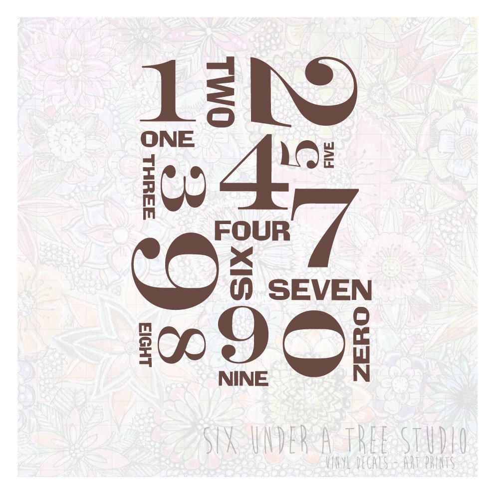 MORE NUMBERS WALL VINYL DECALS ART GRAPHICS STICKERS