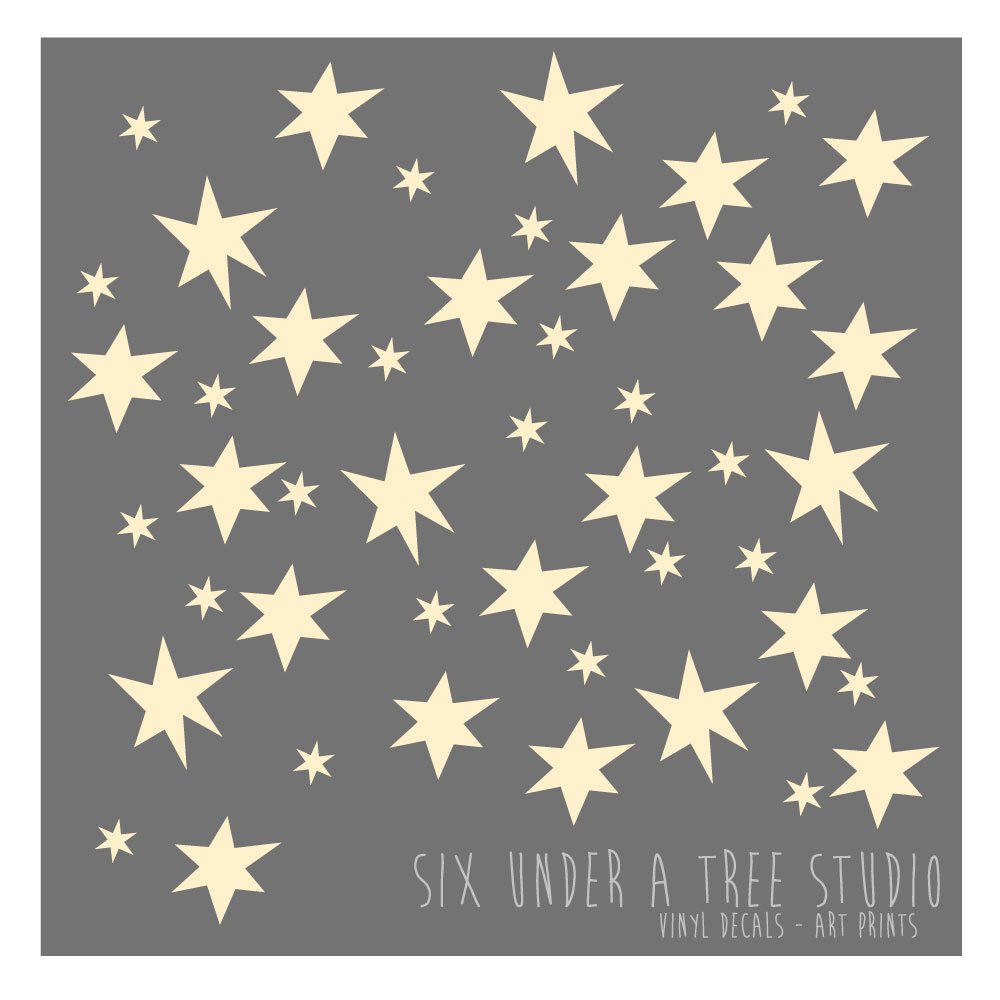 60 Stars Wall Vinyl Decals Art Graphics Stickers
