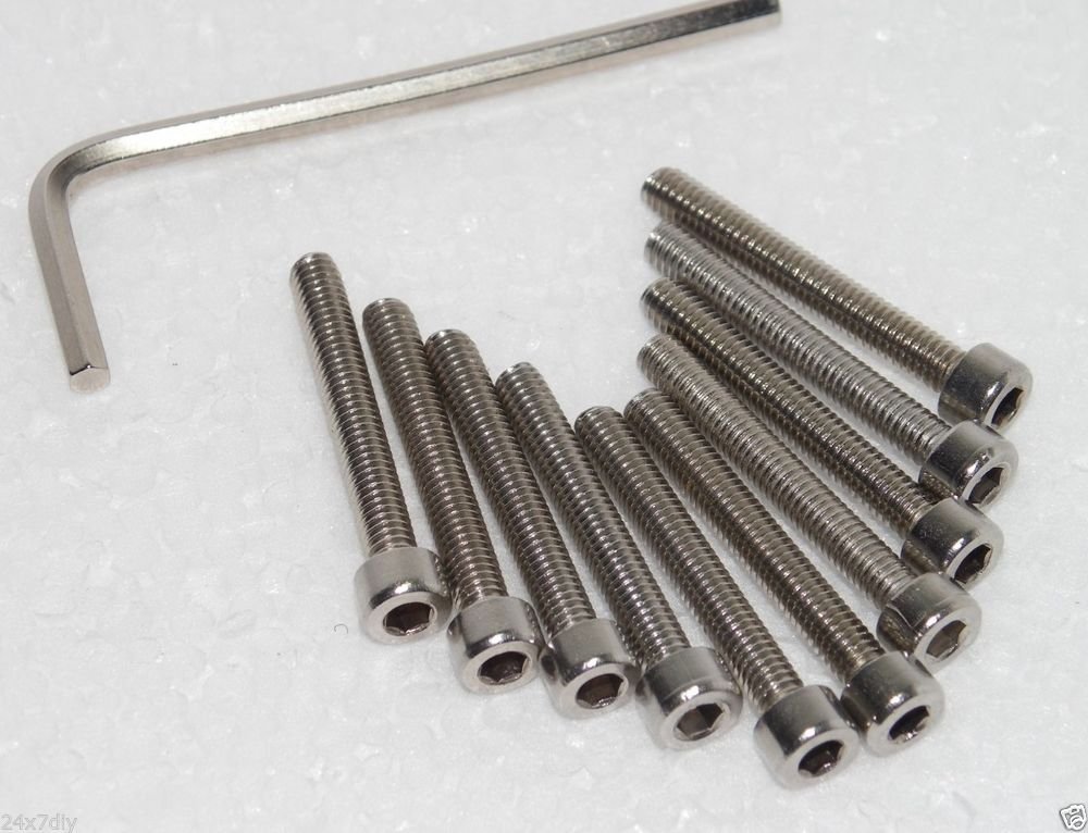 M4 x 30mm Socket Cap Screws Fully Threaded 10Pcs Free Allen Key