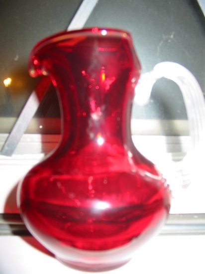 Stunning Ruby Red Pitcher by Carriage House Glass Handcrafted by Ronald ...