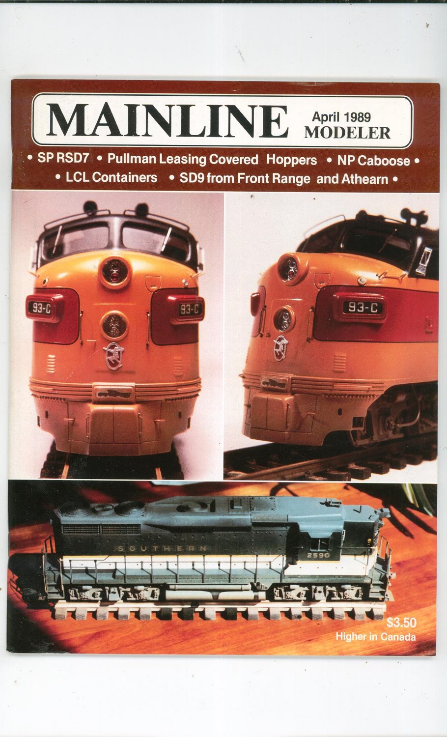 Mainline Modeler Magazine April 1989 Train Railroad Not PDF Back Issue
