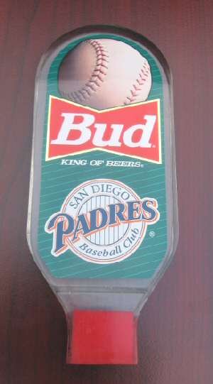 San Diego Padres Baseball Beer Tap Handle Budweiser BUD
