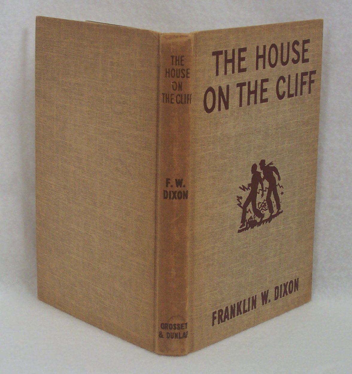 The Hardy Boys THE HOUSE ON THE CLIFF Book 2 tweed HC h0372