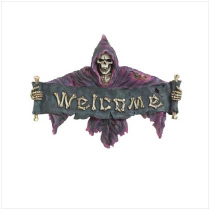 Grim Reaper Welcome Plaque