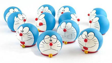 Different Expression Doraemon Faces (Set of 12)