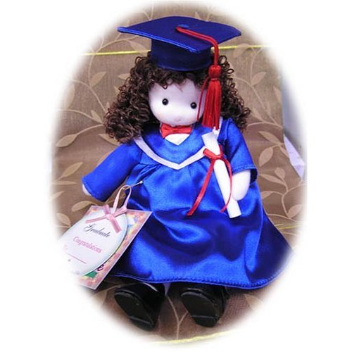 GREEN TREE DOLLS, GRADUATION DOLL BLUE GOWN, MUSICAL DOLL, AULD LANG SYNE