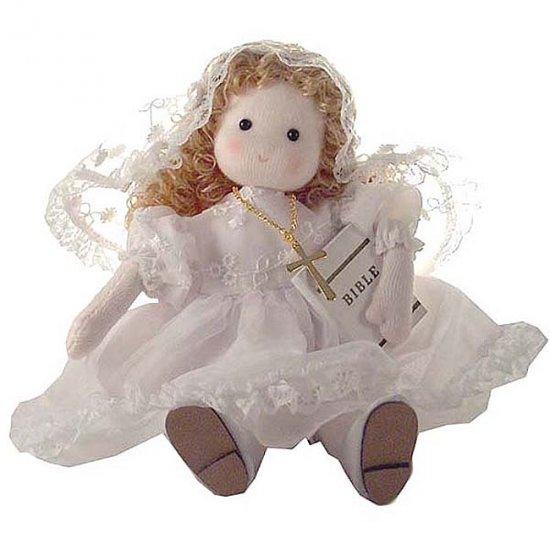 GREEN TREE FIRST COMMUNION MARY MUSICAL DOLL, AMAZING GRACE