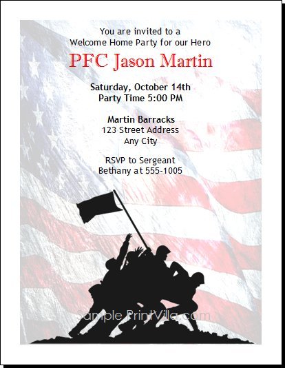 Raising Our Flag Party Invitation