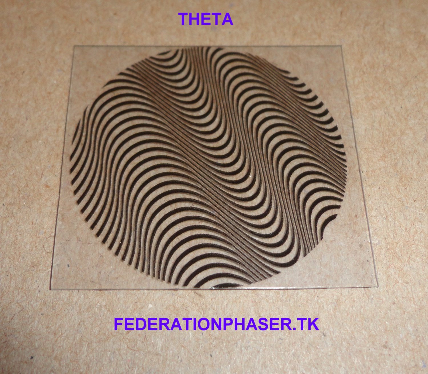 STAR TREK COMMUNICATOR THETA STYLE PATTERN MOIRE PRINTED ON 0.020 ...