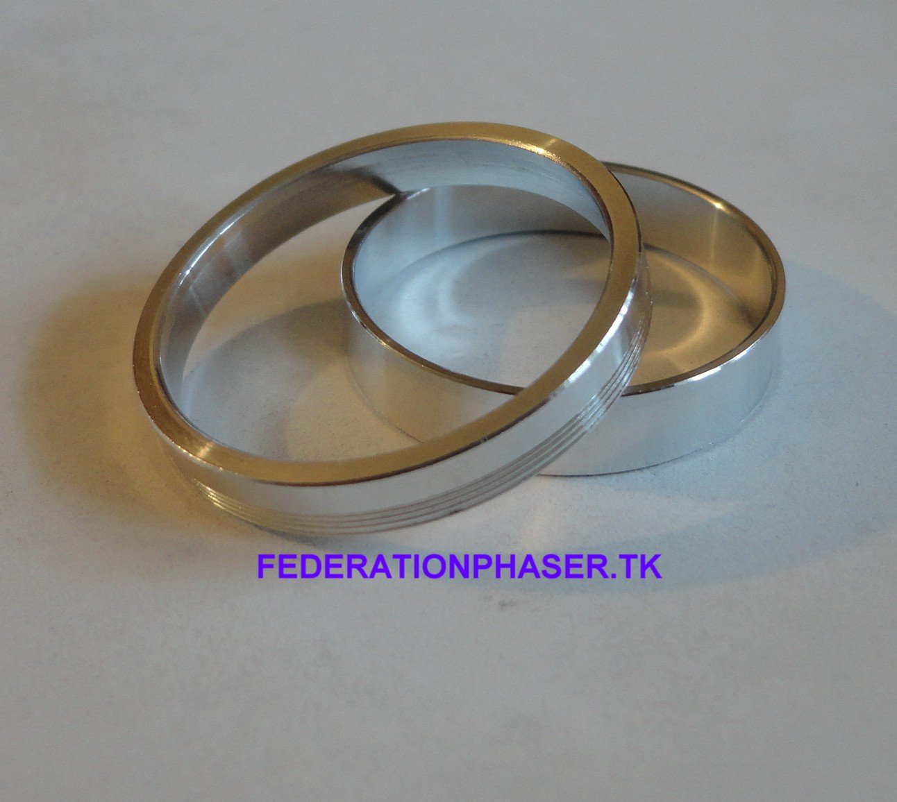STAR TREK COMMUNICATOR HERO STYLE ALPHA METAL MOIRE BEZEL RING PART/ INNER AND OUTER RING KIT