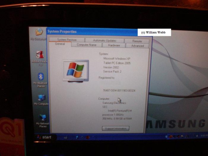 Samsung Q1 UMPC 1GHz 7" WVGA 1GB 60GB Intel GMA900 Windows XP Tablet PC ...