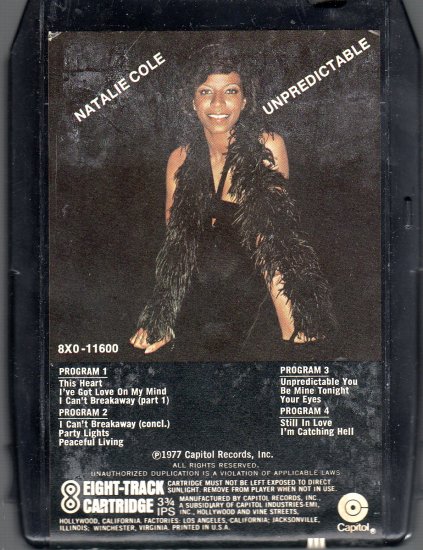 Natalie Cole - Unpredictable 8-track tape