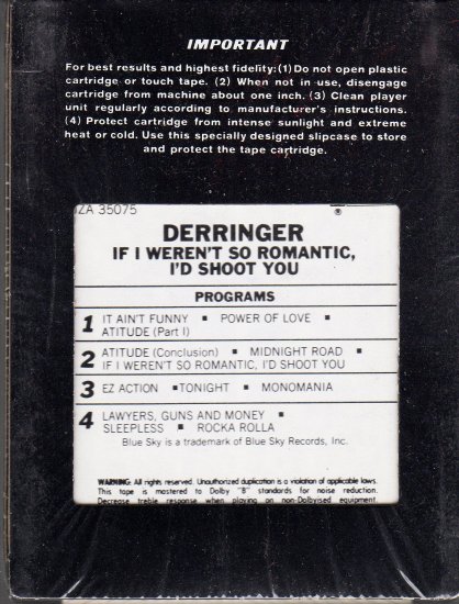 Rick Derringer If I Werent So Romantic Id Shoot You Sealed 8 Track