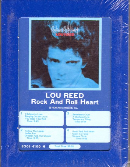Lou Reed - Rock And Roll Heart Sealed 8-track tape