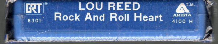 Lou Reed - Rock And Roll Heart Sealed 8-track tape