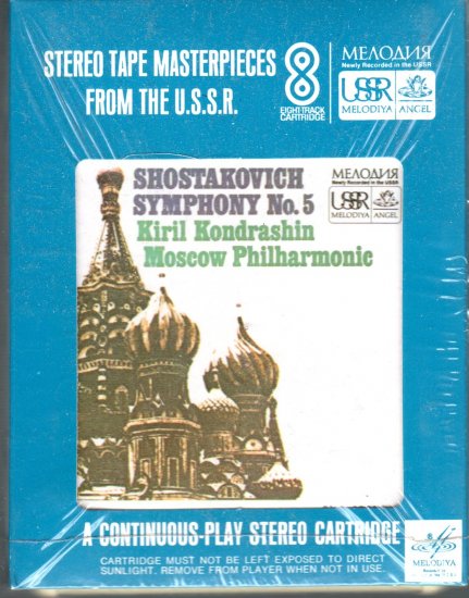 Kiril Kondrashin & Moscow Philharmonic - Shostakovich Symphony No. 5 Sealed 8-track tape