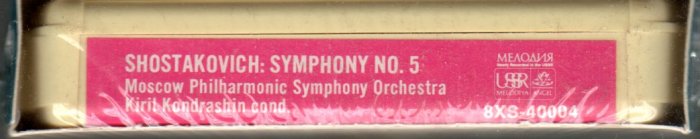 Kiril Kondrashin & Moscow Philharmonic - Shostakovich Symphony No. 5 Sealed 8-track tape