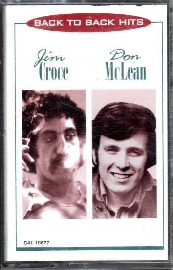 Jim Croce / Don McLean - Back To Back Hits Cassette Tape