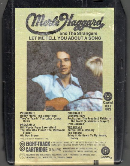 Merle Haggard And The Strangers Let Me Tell You About A Song 8 Track Tape