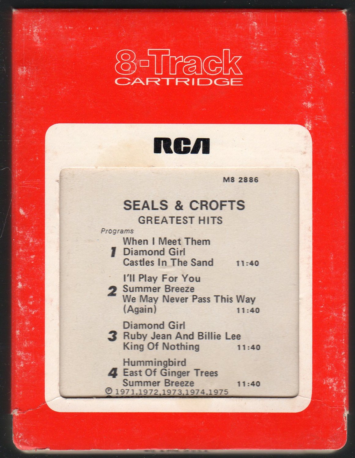 Seals & Crofts - Greatest Hits RCA 8-track tape