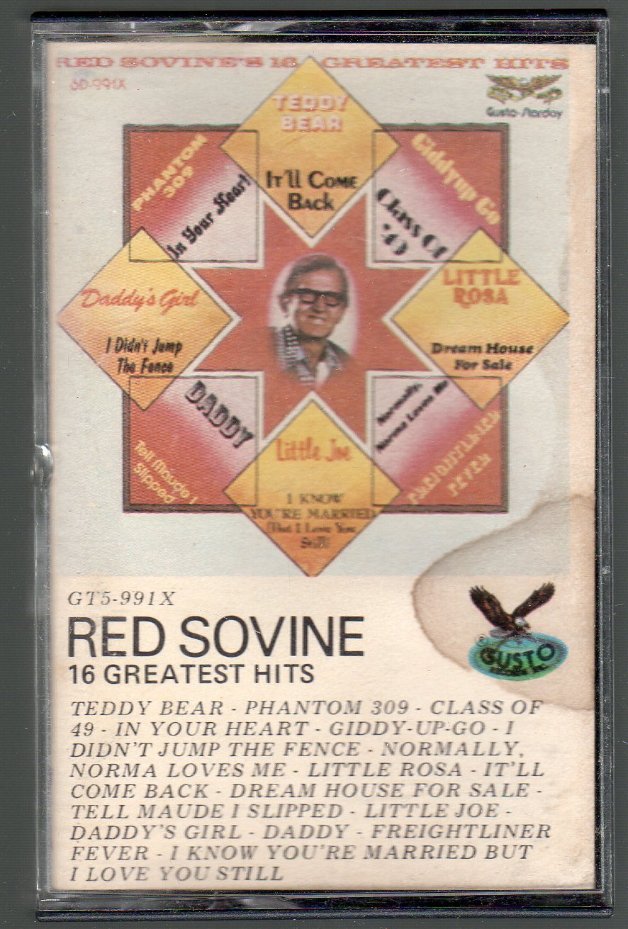 Red Sovine - 16 Greatest Hits 1977 Gusto Cassette Tape