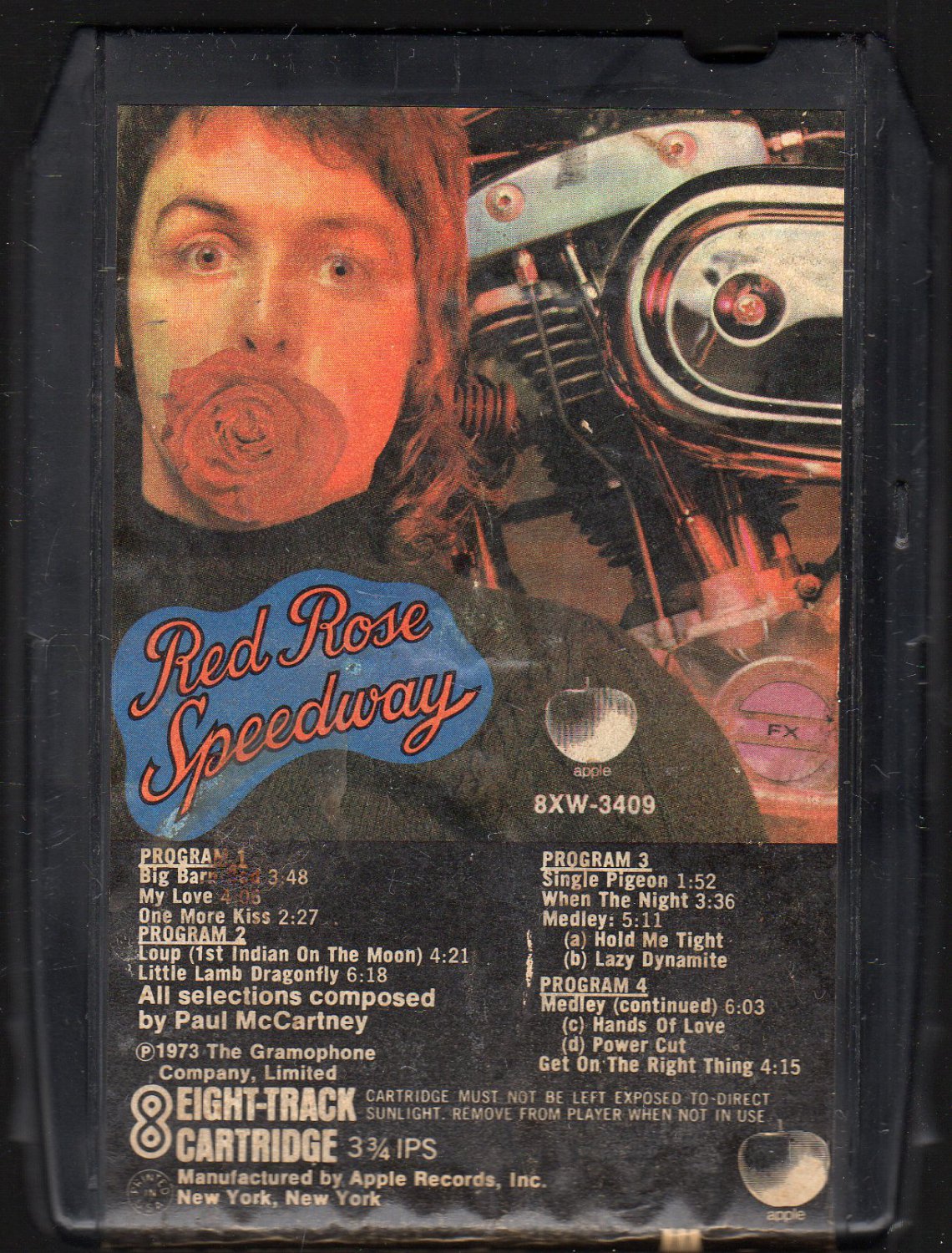 Paul McCartney & Wings - Red Rose Speedway 1973 APPLE A49 8-track tape