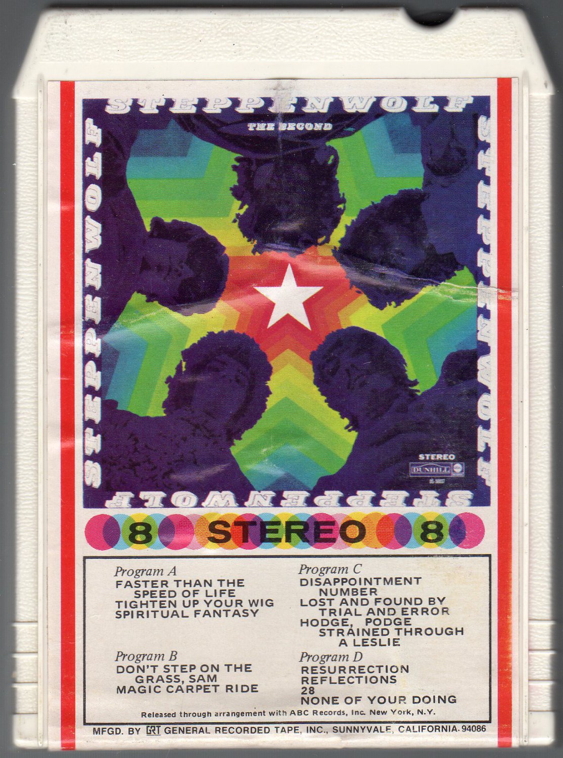Steppenwolf - Steppenwolf The Second 1968 GRT DUNHILL 8-track tape