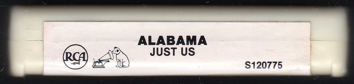 Alabama - Just Us 1987 RCA A49 8-track tape