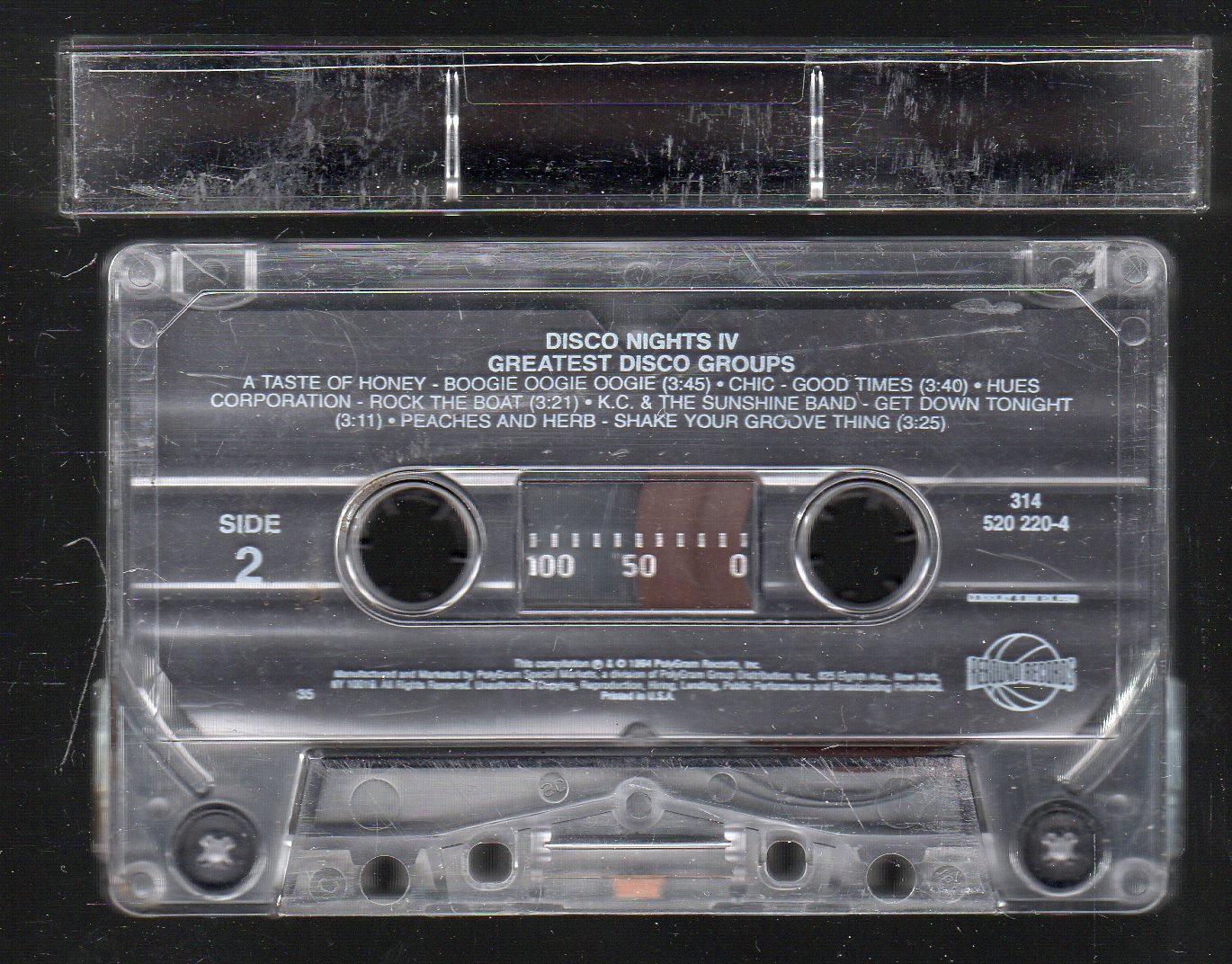 Disco Nights Vol 4 - Greatest Disco Groups 1995 REBOUND C10 Cassette Tape