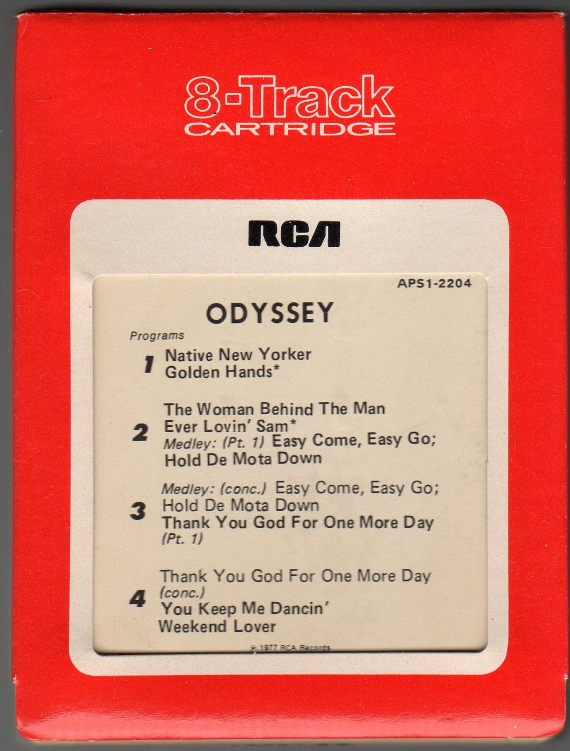Odyssey - Odyssey 1977 Debut RCA AC1 8-track tape