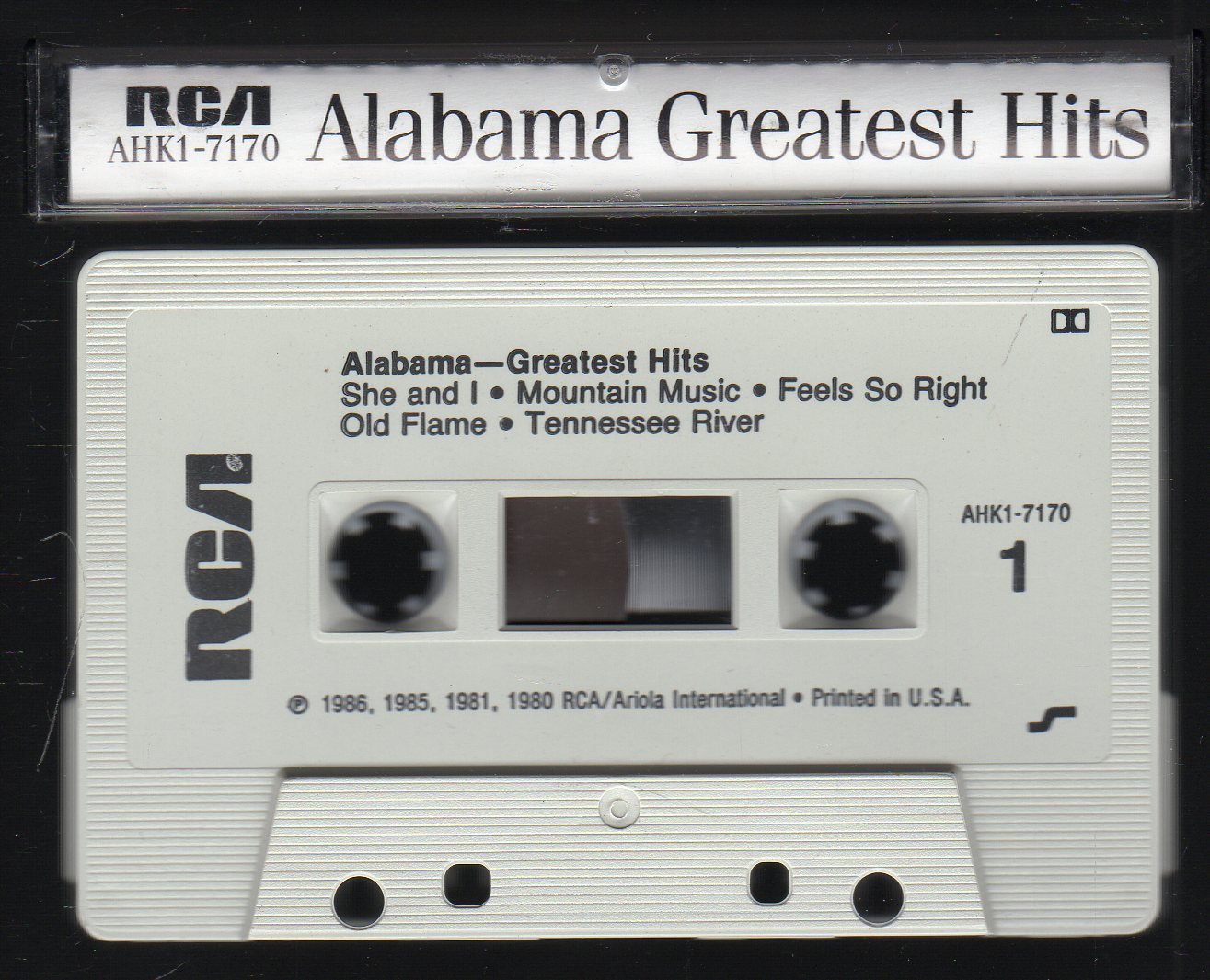 Alabama - Alabama's Greatest Hits 1986 RCA C9 Cassette Tape