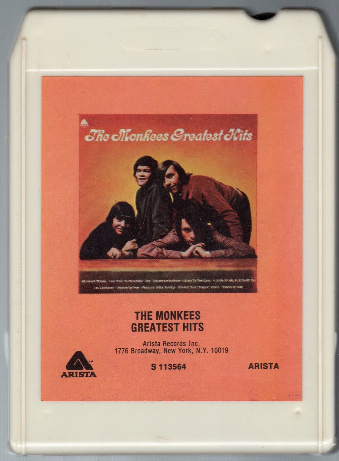 The Monkees - Greatest Hits 1972 RCA ARISTA SOLD 8-track tape