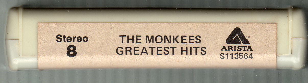 The Monkees - Greatest Hits 1972 RCA ARISTA SOLD 8-track tape