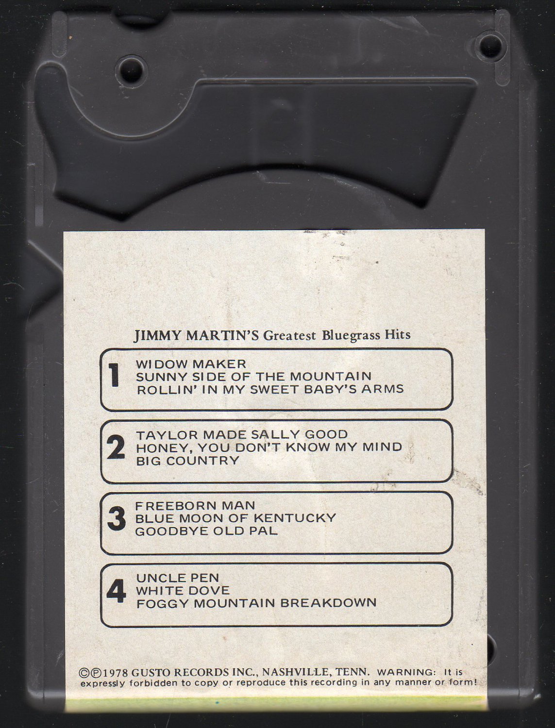 Jimmy Martin - Jimmy Martin's Greatest Bluegrass Hits 1978 GUSTO AC3 8 ...