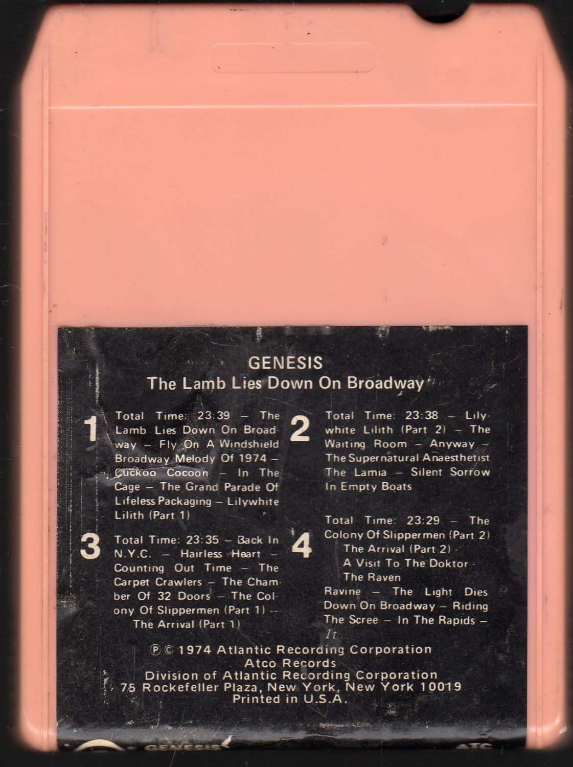 Genesis - The Lamb Lies Down On Broadway 1974 T7 ATLANTIC Double Play 8-track tape