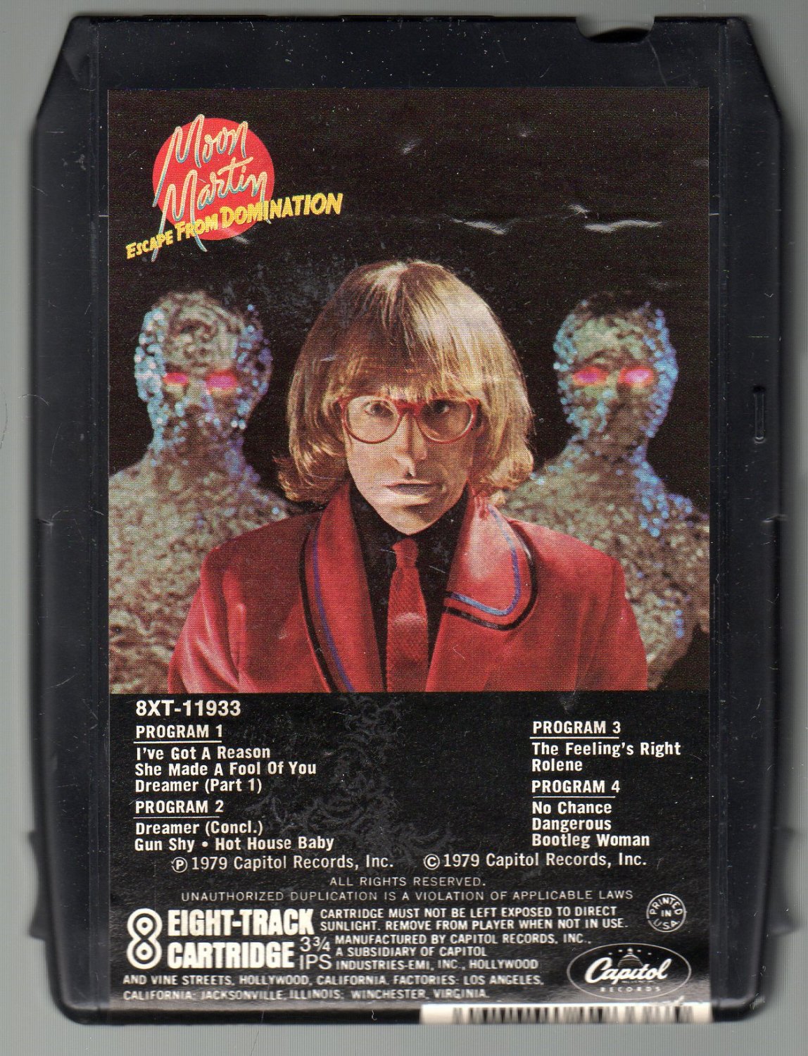 Moon Martin - Escape From Domination 1979 CAPITOL A52 8-track tape
