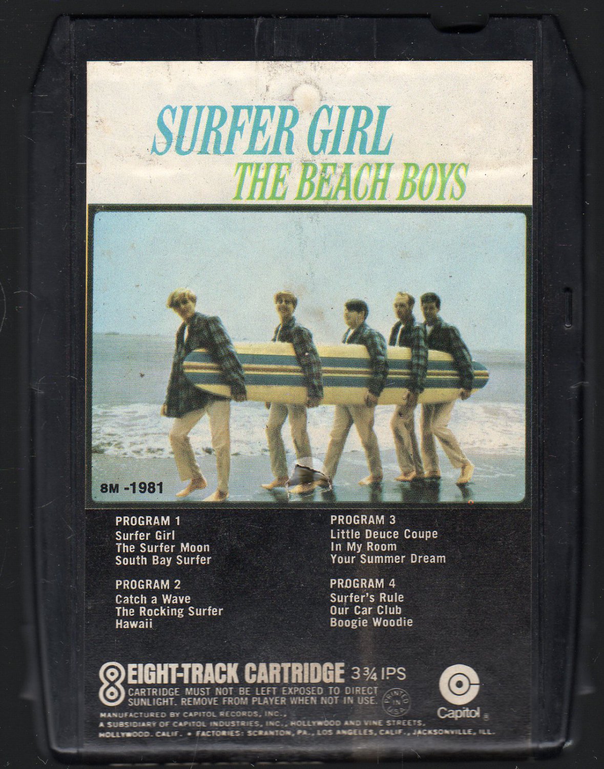 The Beach Boys - Surfer Girl 1963 CAPITOL Re-issue A18F 8-TRACK TAPE