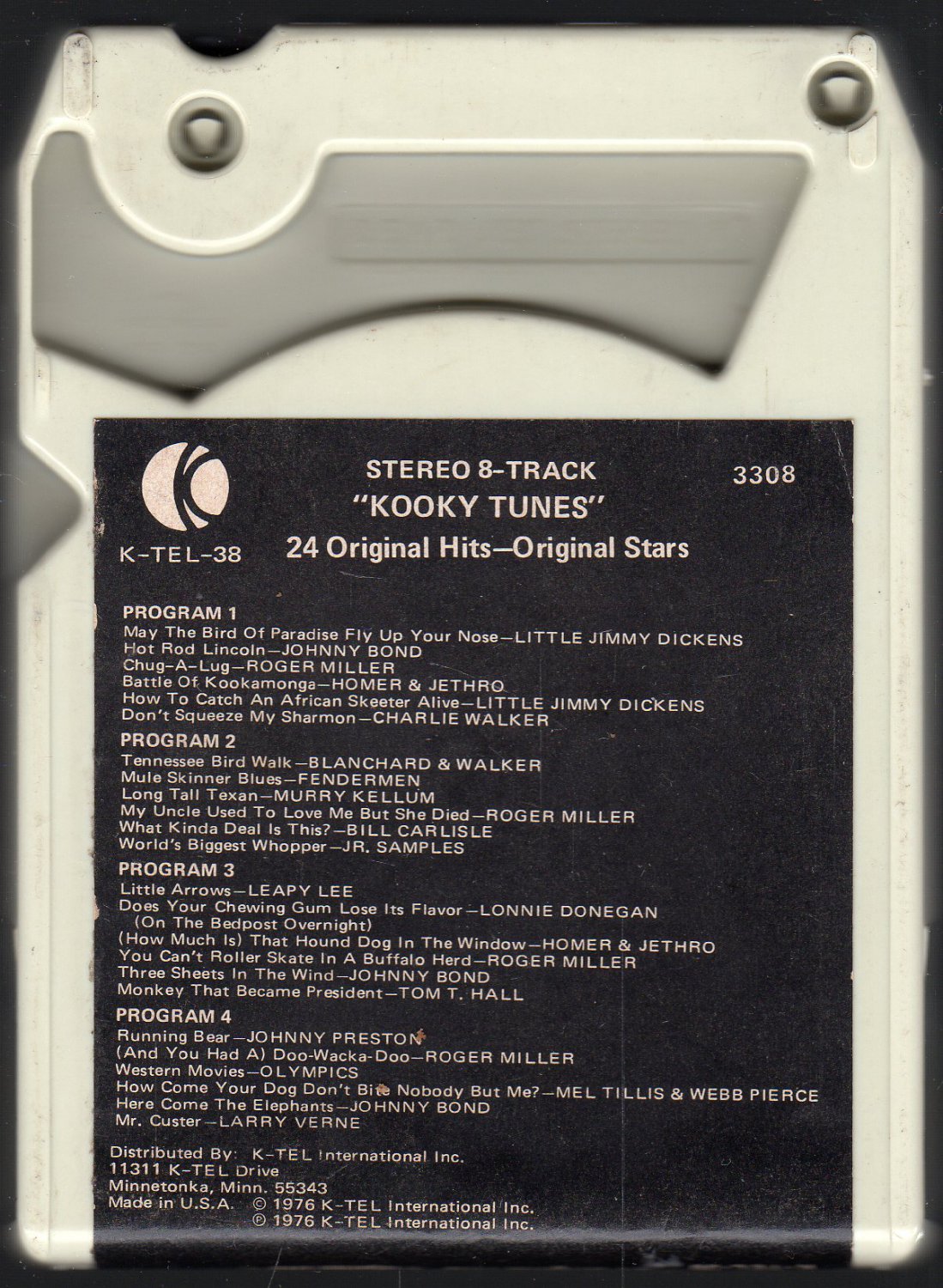 Kooky Tunes - 24 Original Hits Original Stars 1976 KTEL A18D 8-TRACK TAPE